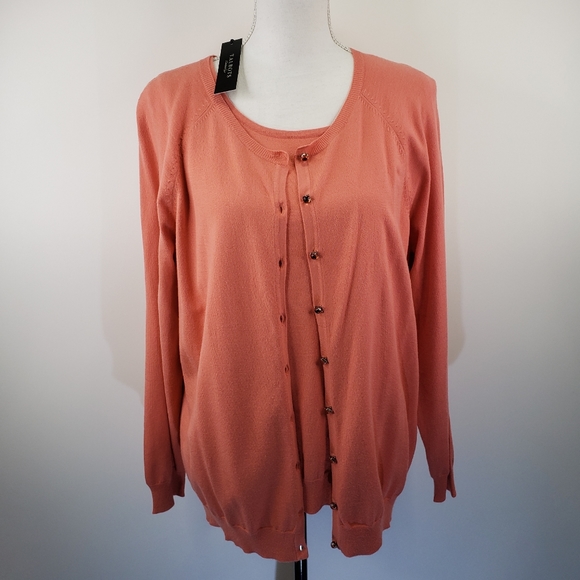 Talbots | Sweaters | New Talbots Sweater Set Coral Plus Size X X Xxl ...